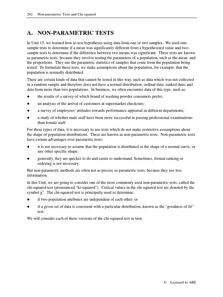 Chi-Square Test of Hypothesis Notes | PDF | Chi Squared Test ...