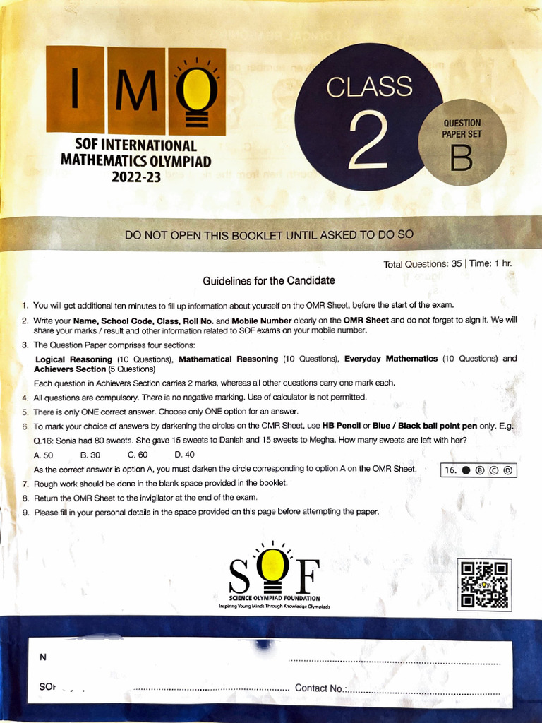 Sof Imo 2022-2023 | PDF | Teaching Methods & Materials