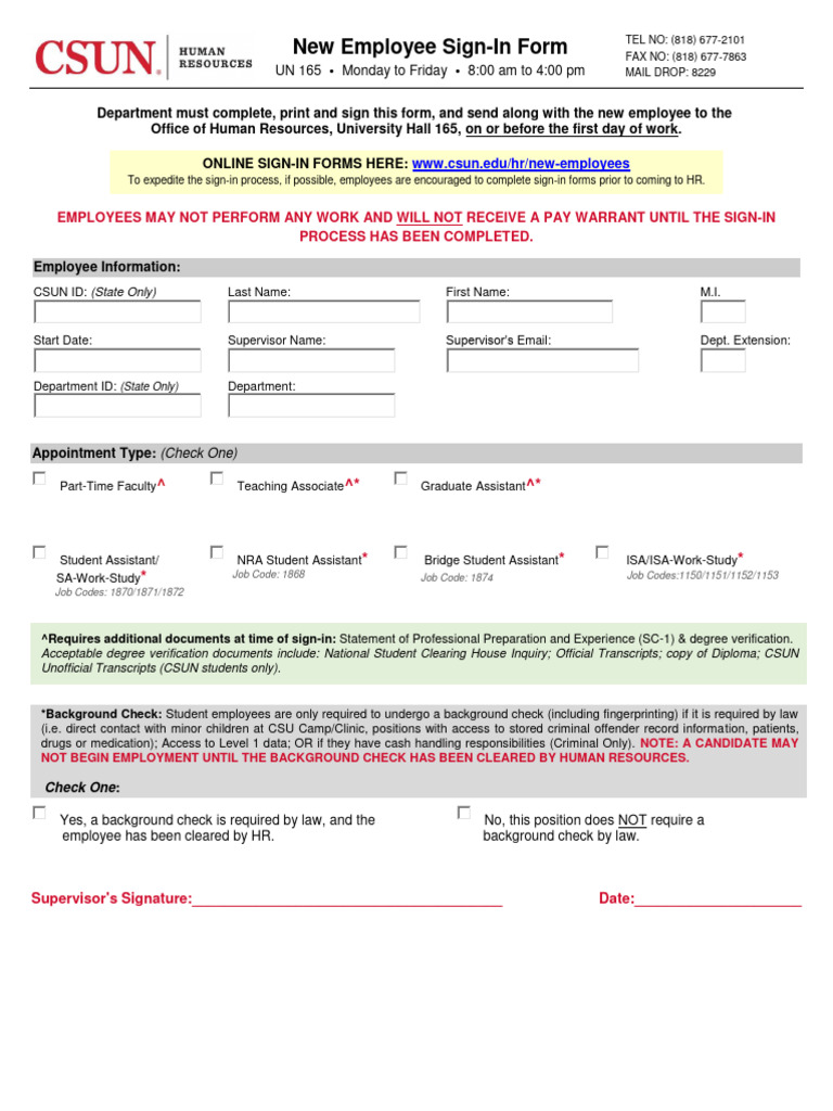 New Employee HR Sign-In Guide | PDF | Identity Document | Government