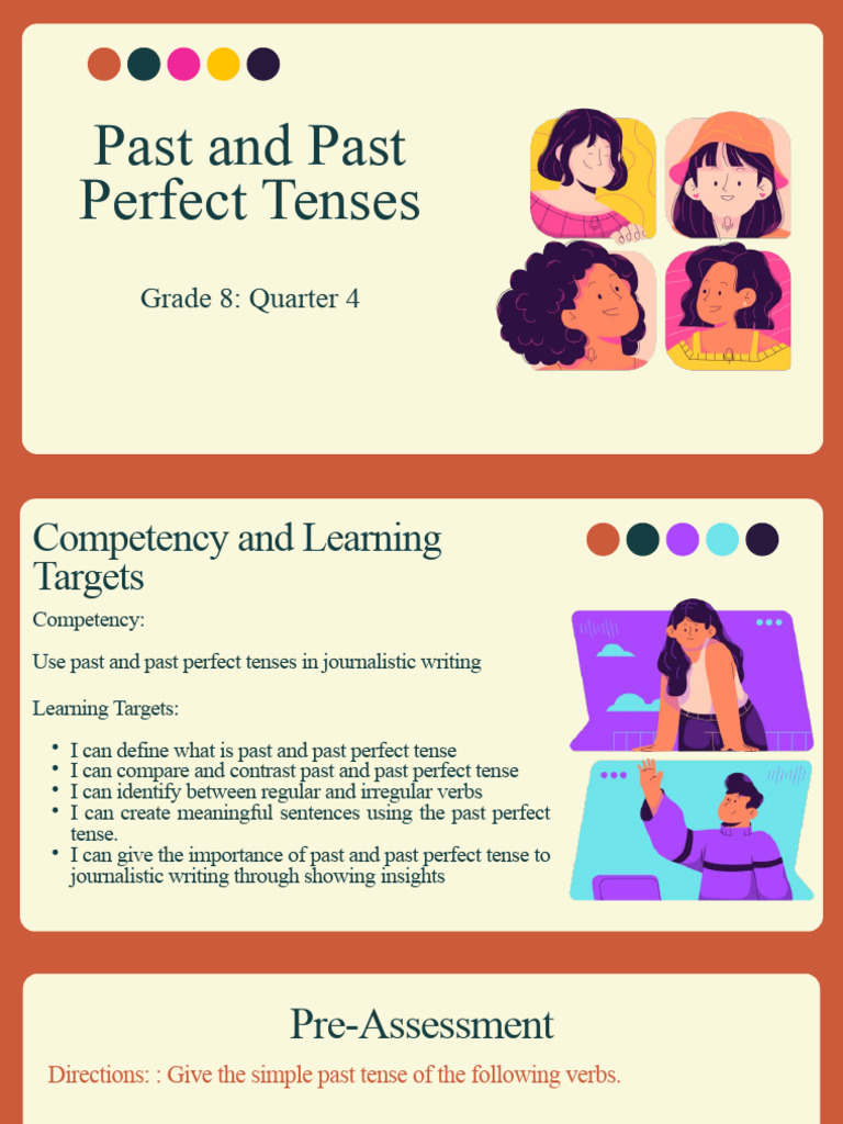 Past and Past Perfect Tenses PPT Grade 8 Quarter 4 5 | PDF ...