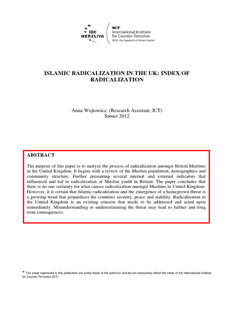Islamic Radicalization in UK | PDF | United Kingdom | Immigration