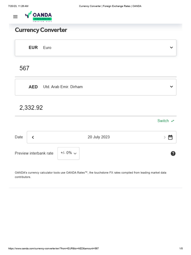 Currency Converter - Foreign Exchange Rates - OANDA3 | PDF | Foreign ...