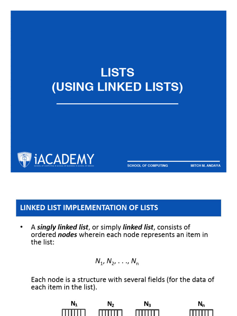 03 Lists Using Linked Lists Pdf Pointer Computer Programming Integer Computer Science 8587