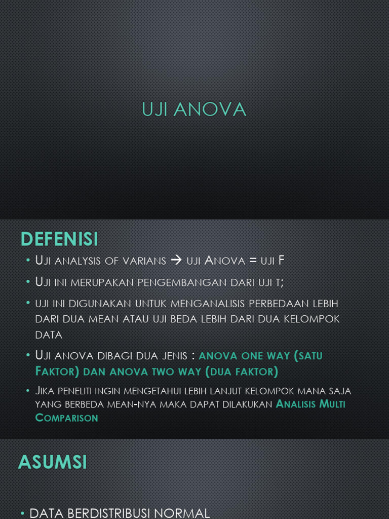 UJI - ANOVA | PDF