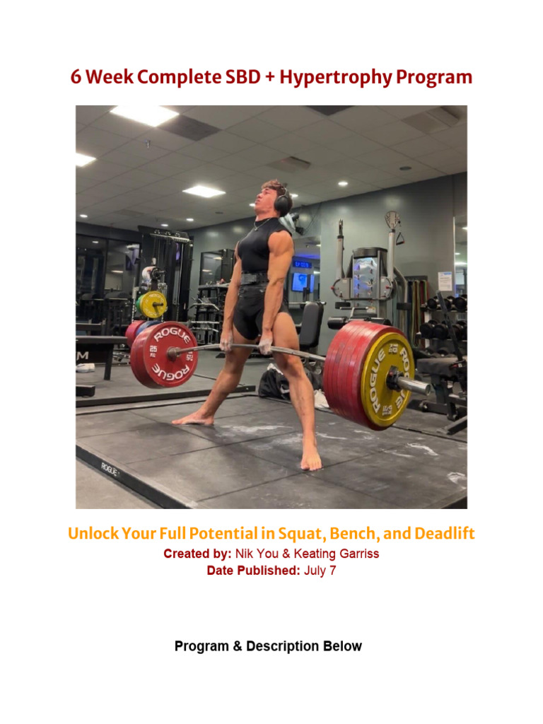 Nik You Powerbuilding Program 2 | PDF | Dietary Supplements | Strength ...