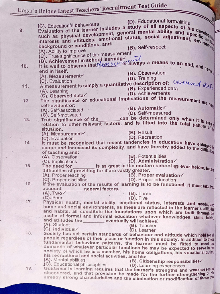 Pedagogy Mcqs | PDF