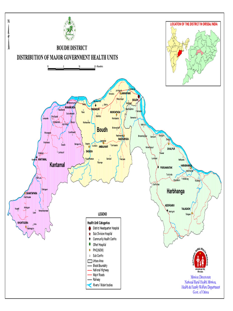 Boudh Map | PDF | Medical Humanities | Health Economics