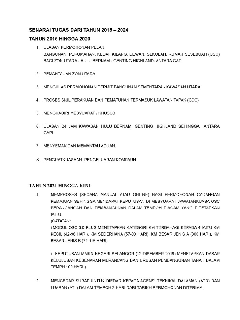 Senarai Tugas 2024 | PDF