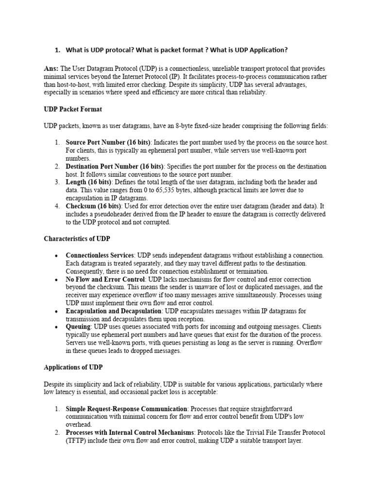 Unit 3 | PDF | Transmission Control Protocol | Port (Computer Networking)