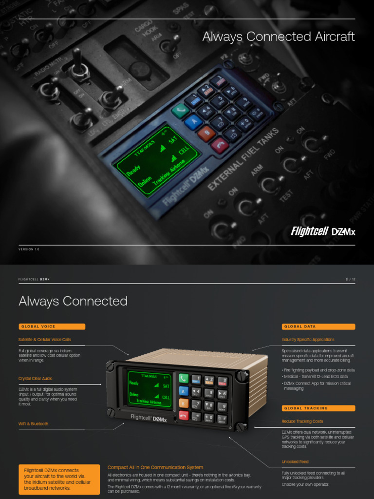 Flightcell DZMx Communication System | PDF | Smartphone | Computer ...