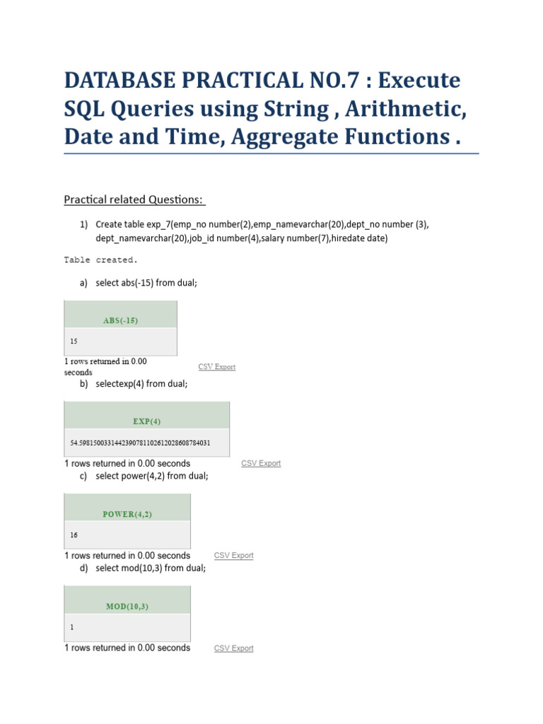 Database 7 | PDF | Computing | Sql