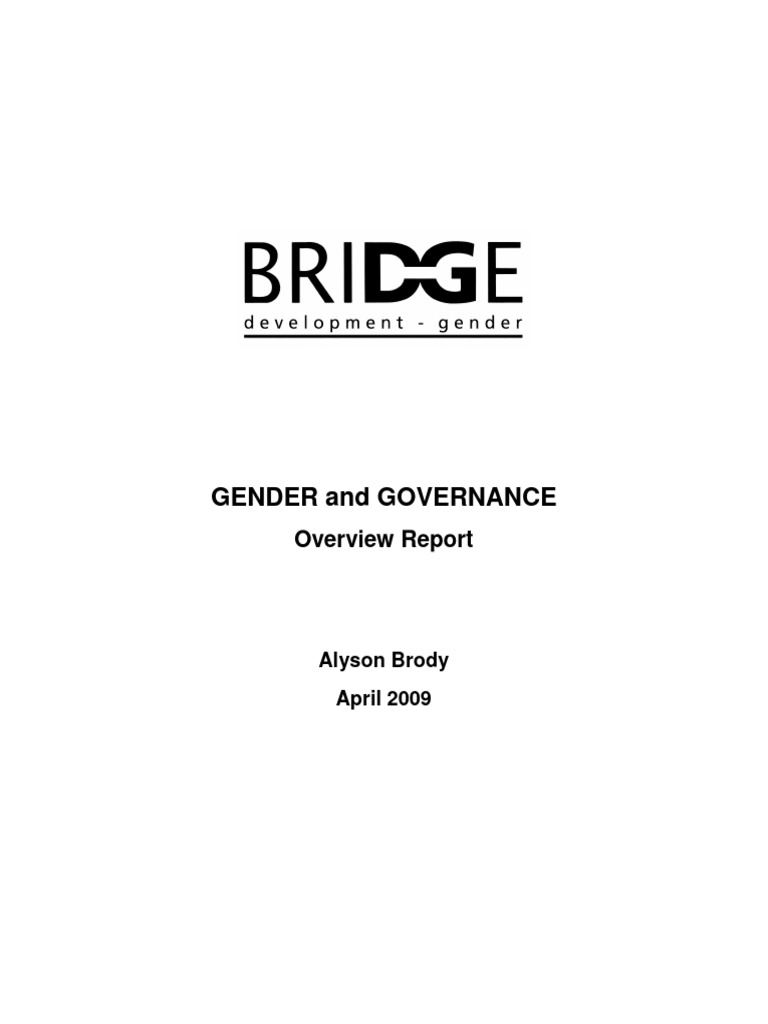 Gender and Governance | PDF | Governance | Global Governance