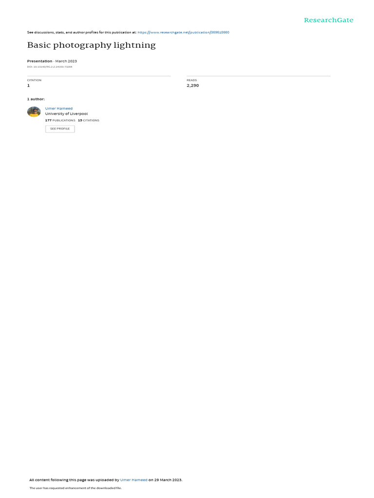 Uh A Me Ed Basic of Lightning | PDF | Lighting | Shadow