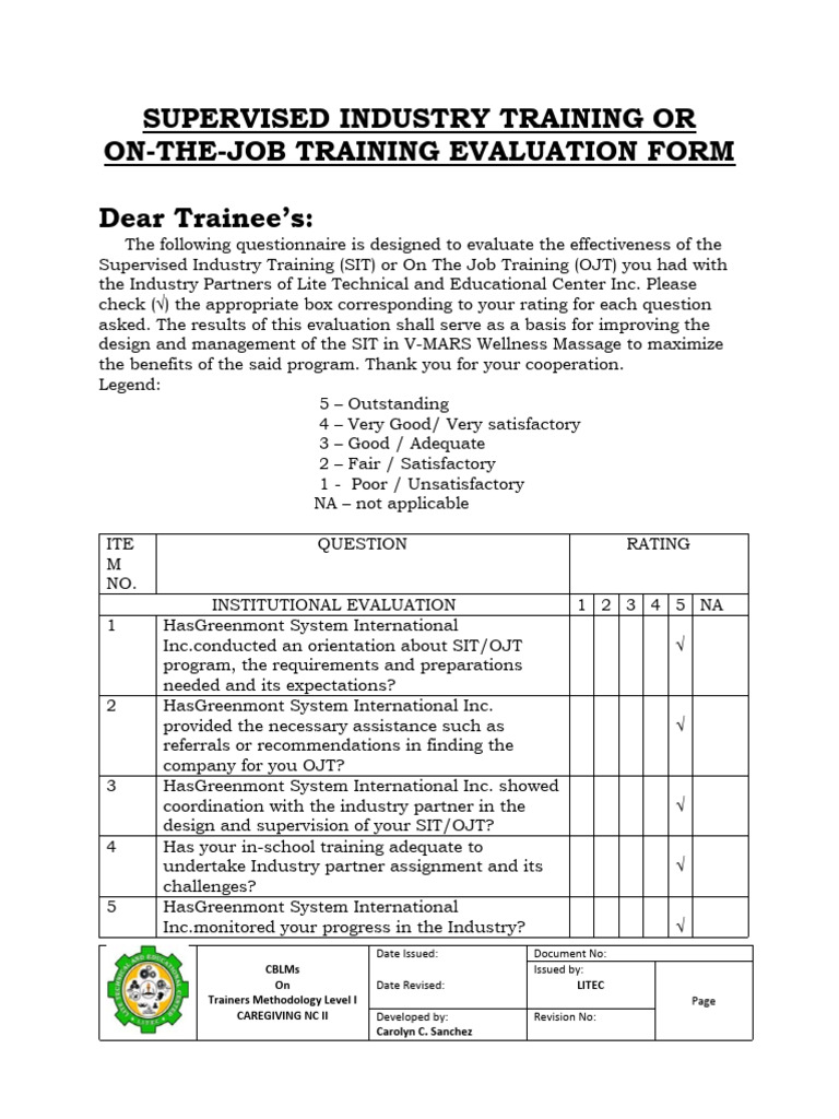 38 Ojt | PDF | Behavior Modification
