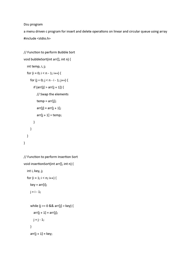 Dsu Program Pdf Computer Programming Algorithms And Data Structures 