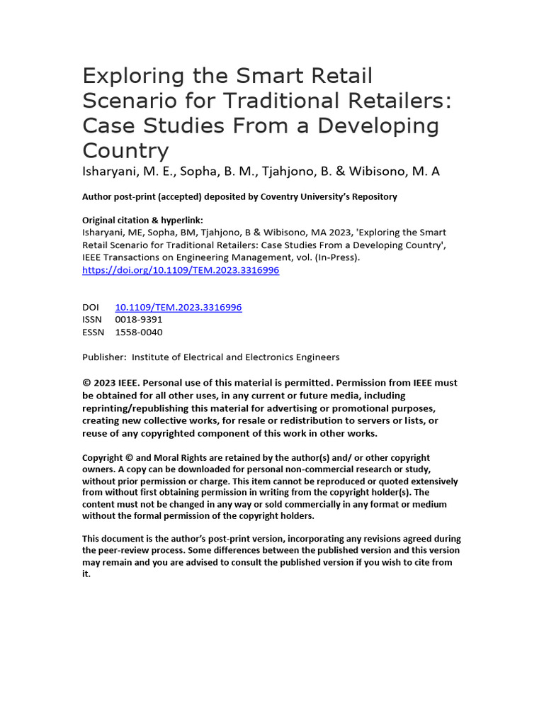 Exploring The Smart Retail Scenario | PDF | Retail | E Commerce