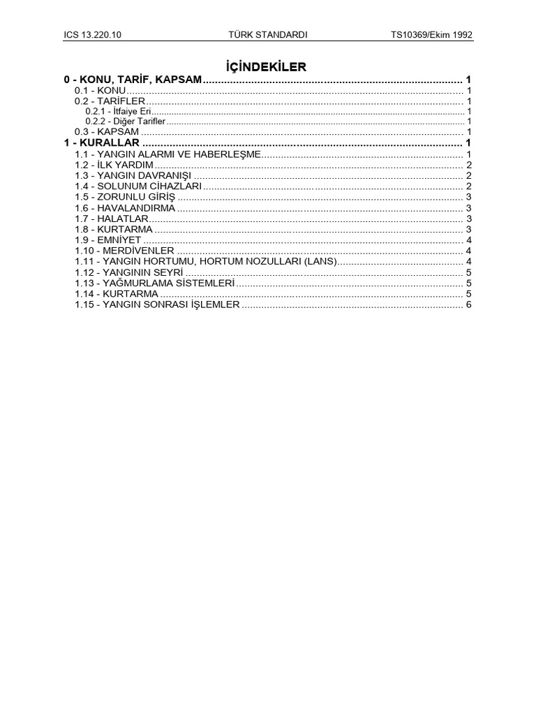 TS 10369 İtfaiye Teşkilatı-İtfaiye Eri-Asgari Yeterlilik | PDF