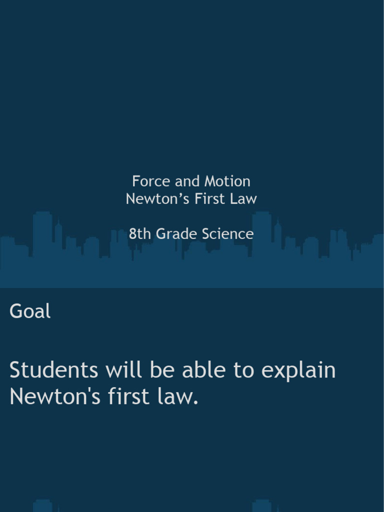 Newtons First Law | PDF