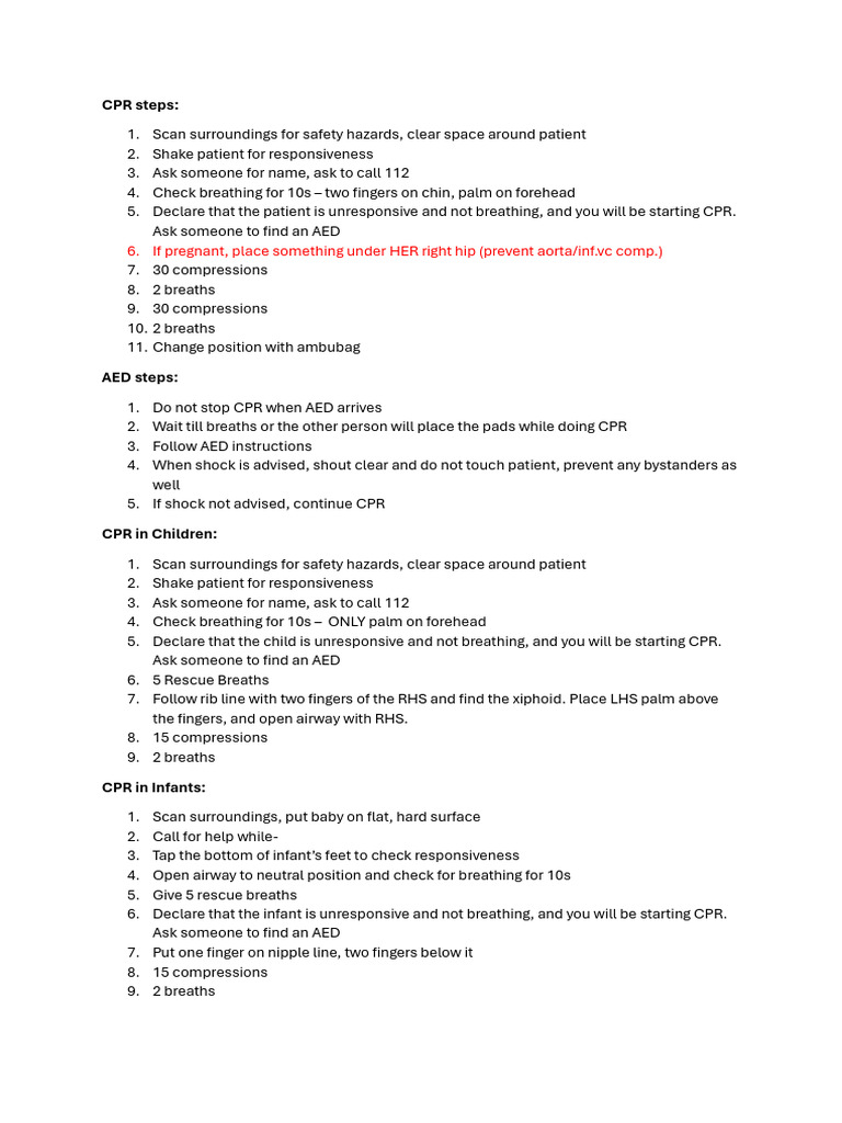 2071830035-First Aid Cheatsheet | PDF | Cardiopulmonary Resuscitation ...