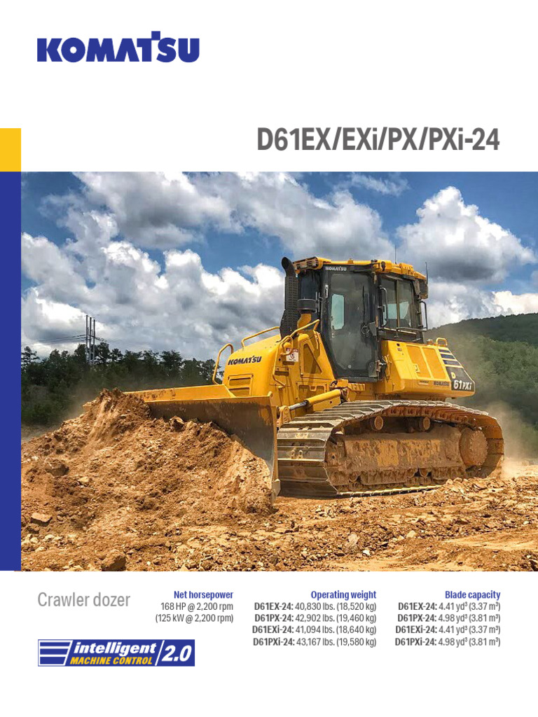 Crawler Dozer D61 Brochure Komatsu | PDF | Exhaust Gas | Vehicle Technology