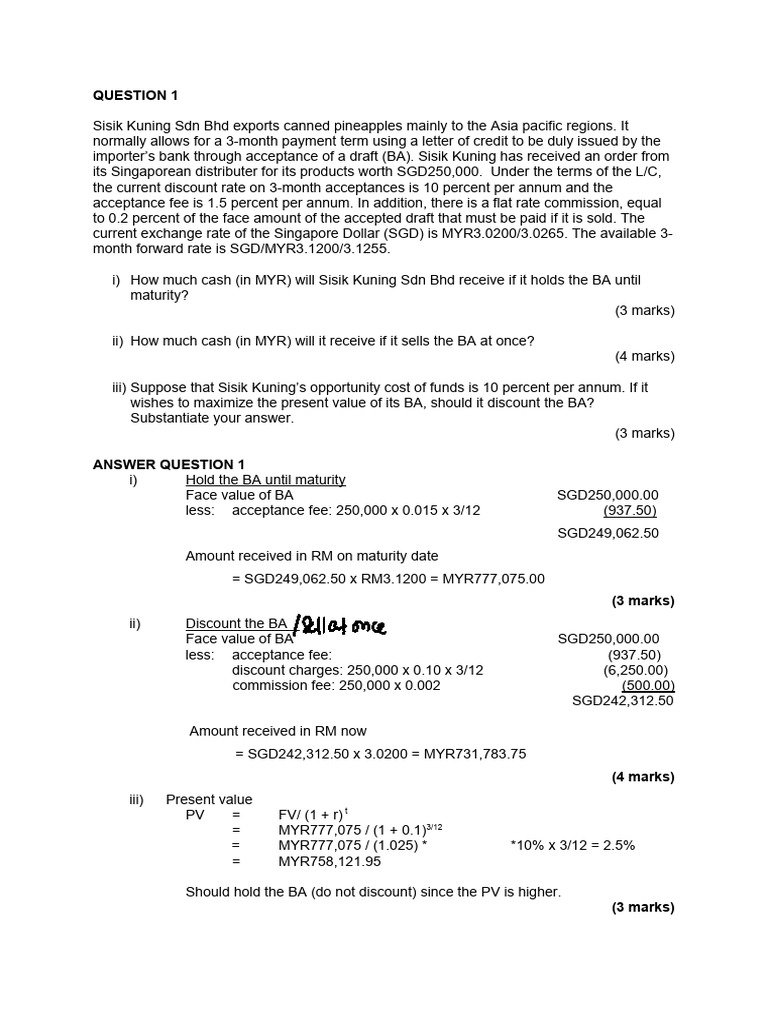BA Exercise 2023 With Answer | PDF | Discounting | Present Value