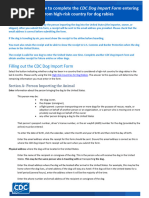 Dog & Cat Import Form | PDF | Rabies | Pet