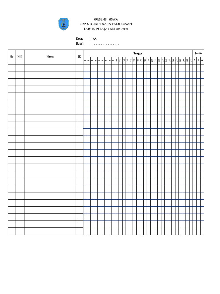 Presensi Siswa TP 2024-2925 | PDF