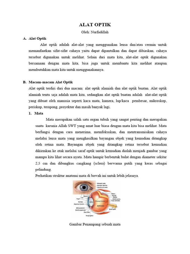 Panduan Lengkap Alat Optik dan Fungsinya | PDF