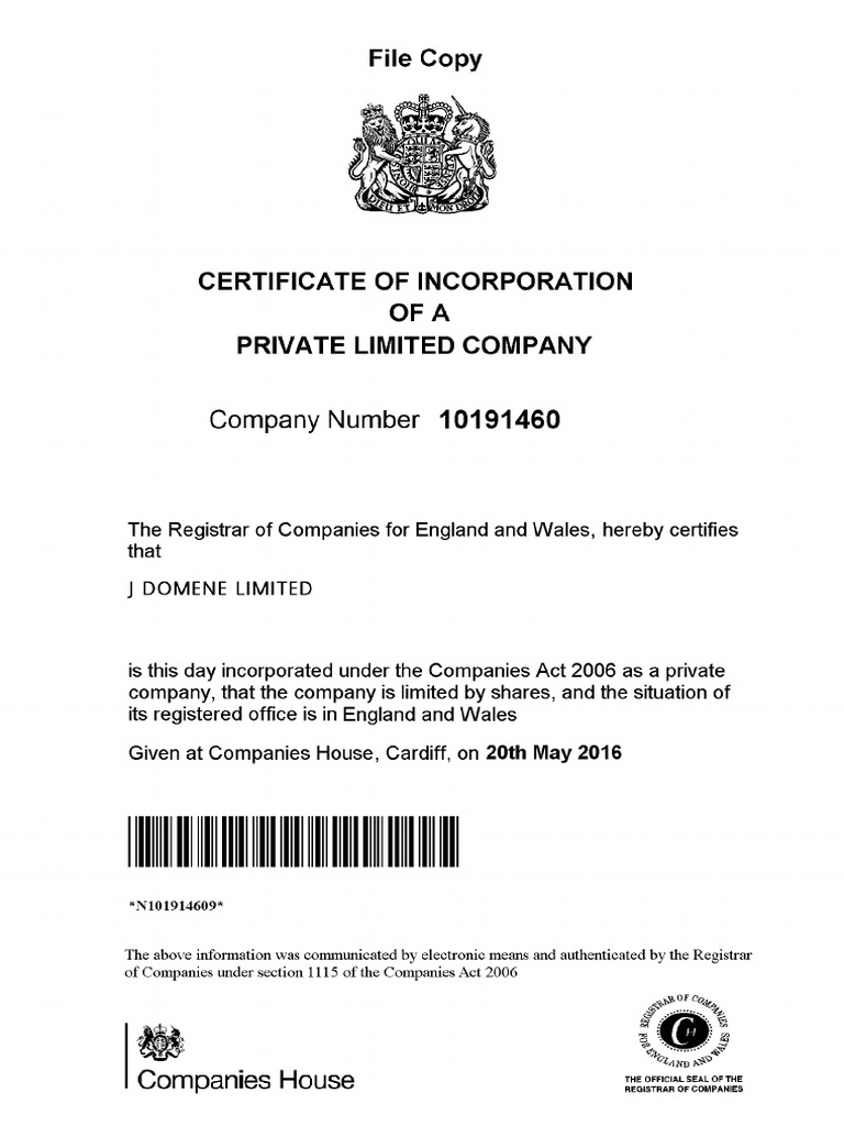 Companies House Document | PDF