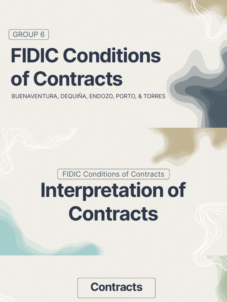 Group 6 - Fidic Red Book Report | PDF | General Contractor ...