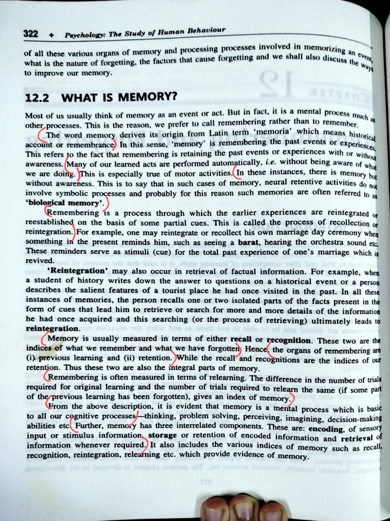 Encoding ND Storage | PDF | Recall (Memory) | Memory