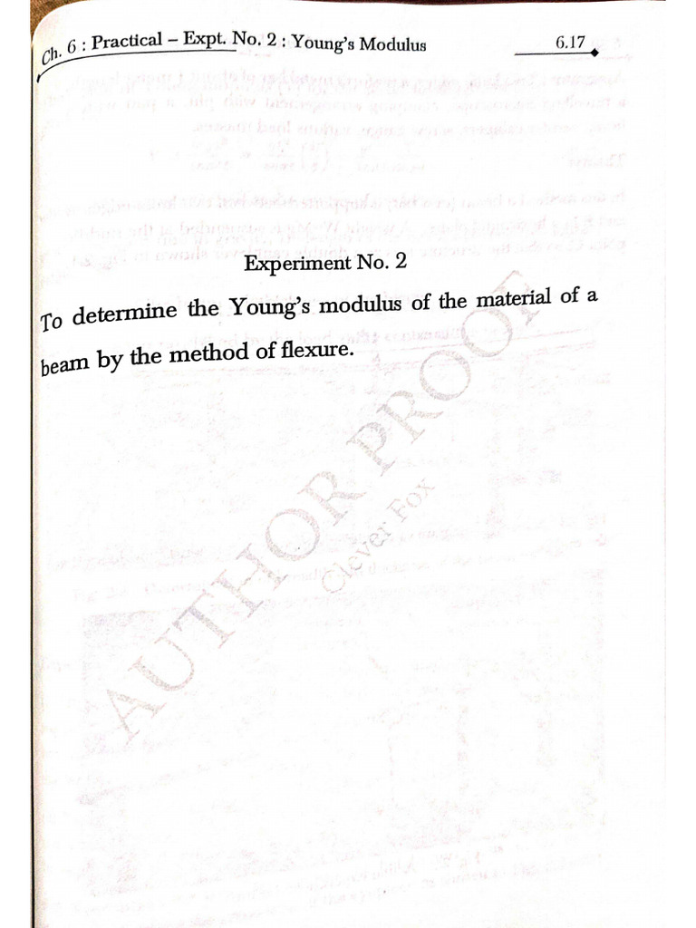 Exp. Young's Modulus | PDF