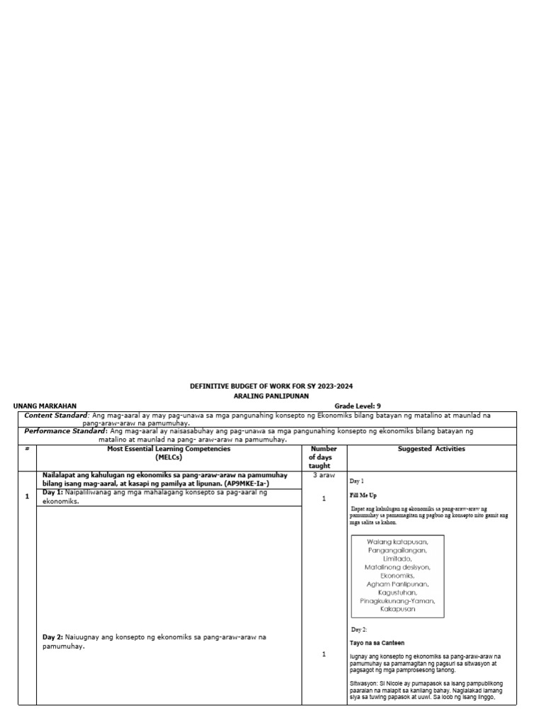 9 Melc Dbow 2023 2024 | PDF