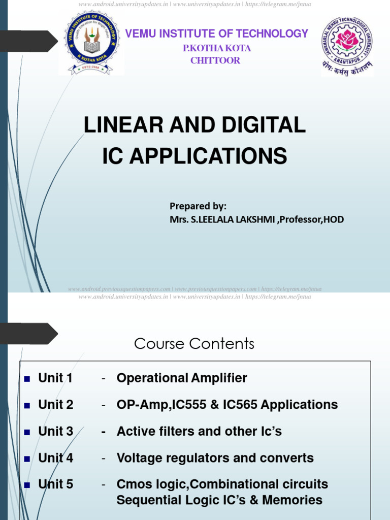 JNTUA Linear and Digital IC Applications Notes - R20 | PDF ... JNTUA Linear and Digital IC Applications Notes - R20 | PDF ...