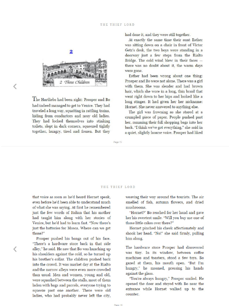 Lesson 3 The Thief Lord Chapter 2 Extract | PDF