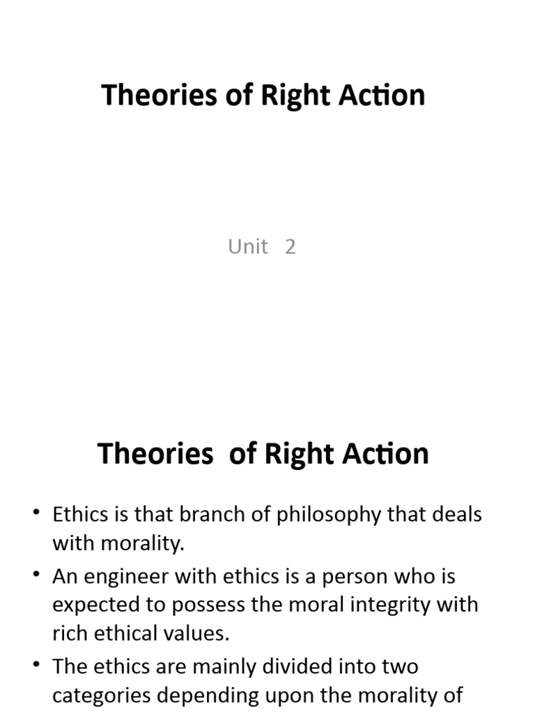 Theories of Right Action | PDF | Utilitarianism | Virtue