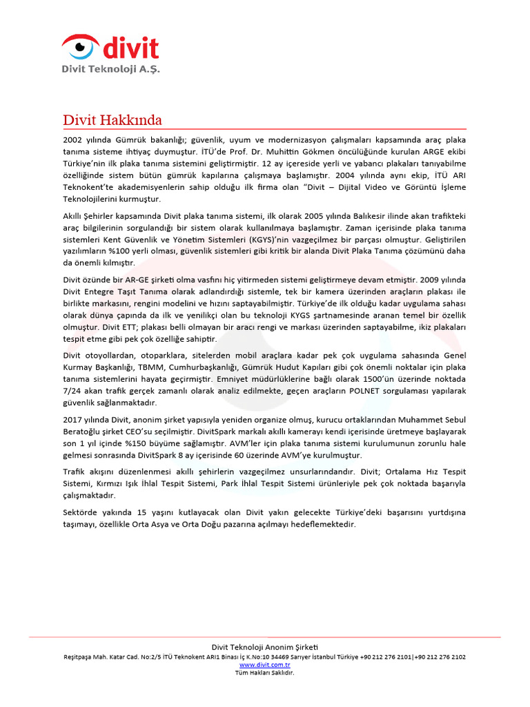 DivitAS Hakkinda | PDF