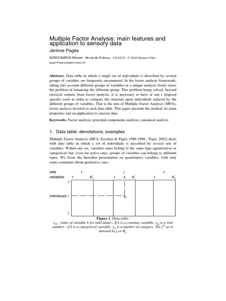Pages AFM | PDF | Principal Component Analysis | Factor Analysis