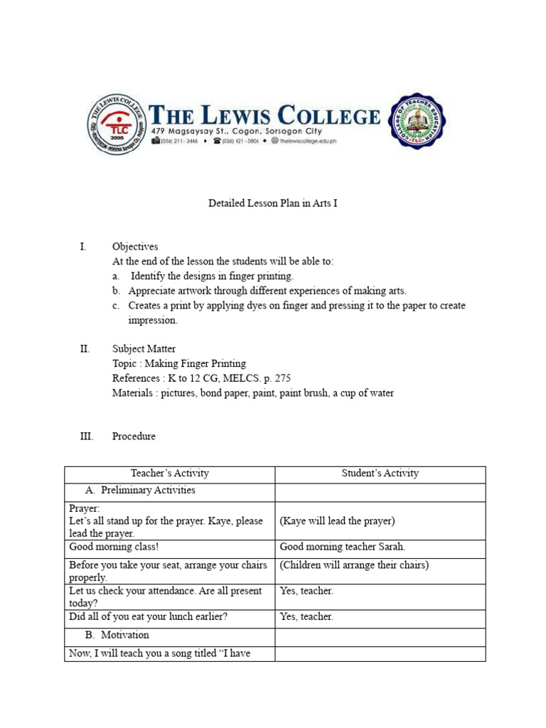 DLP in Arts | PDF | Cognition