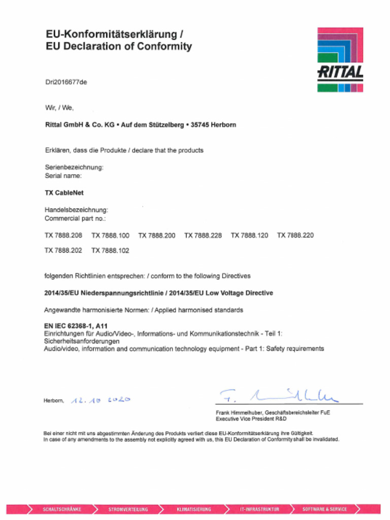 EU Declaration of Conformity | PDF