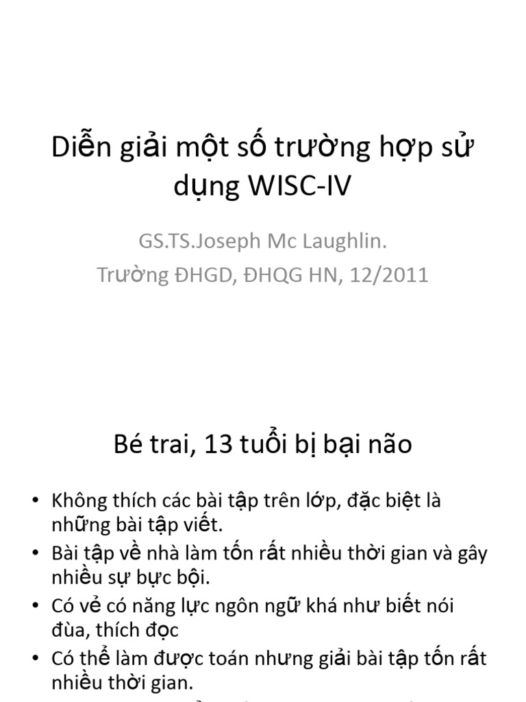 6.WISC-IV Cases For Interpretation | PDF