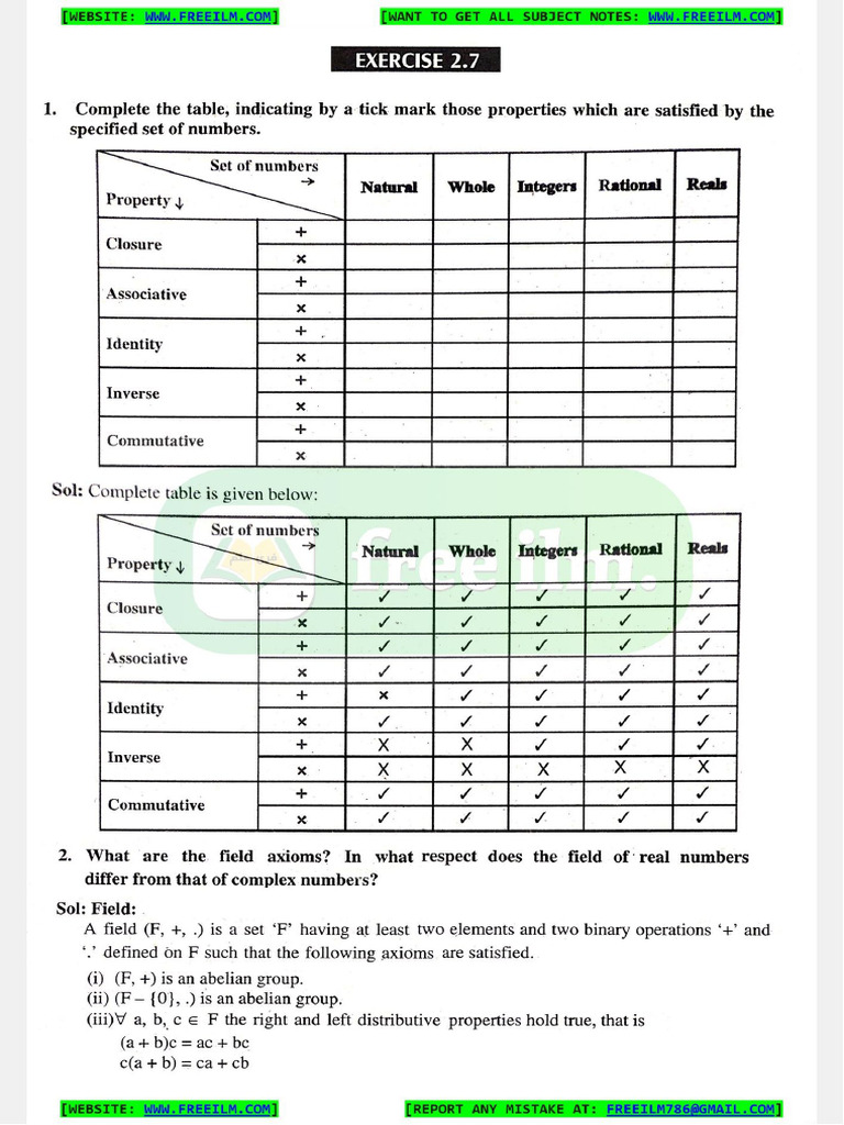 11th Maths Chap2 Ex 2.7 | PDF