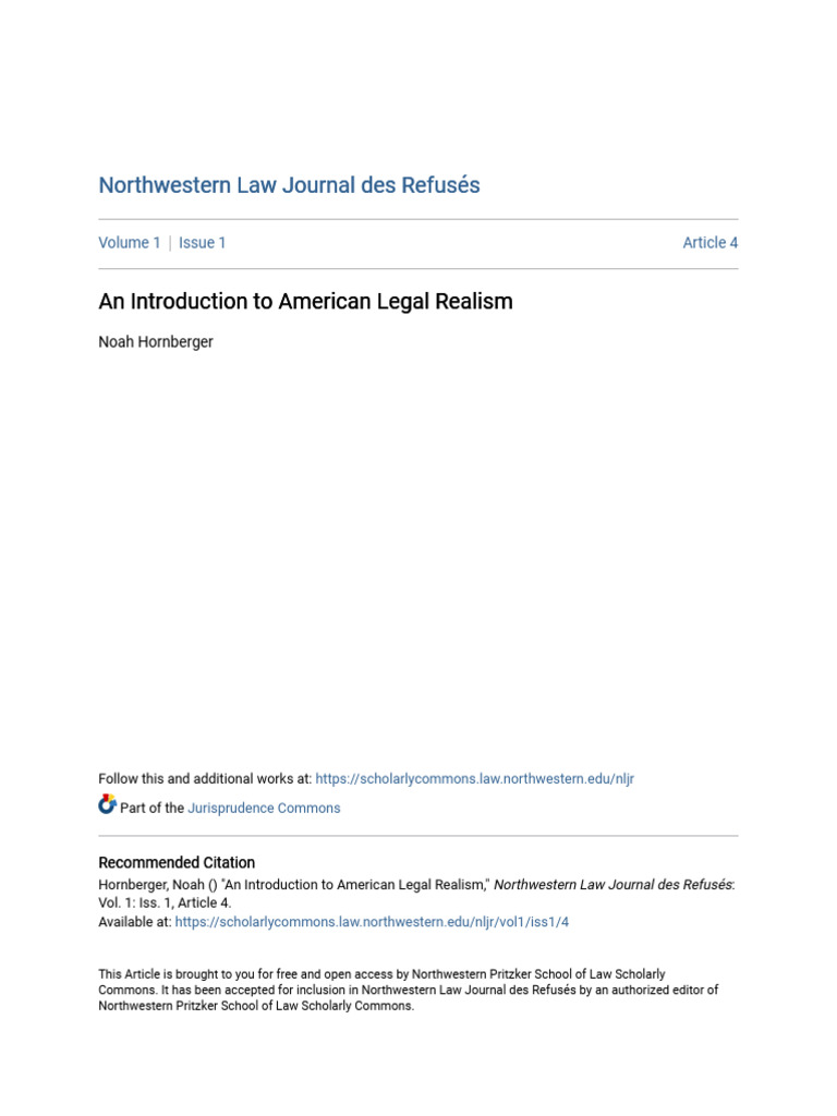 An Introduction To American Legal Realism | PDF | Lawyer ...