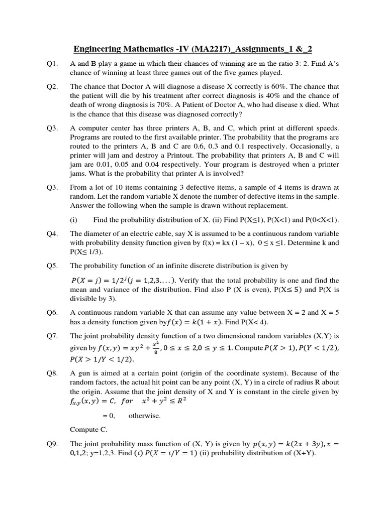 Assignment - 1 - 2 - EM - IV - Jan - May - 2024 | PDF | Medical ... Assignment - 1 - 2 - EM - IV - Jan - May - 2024 | PDF | Medical ...