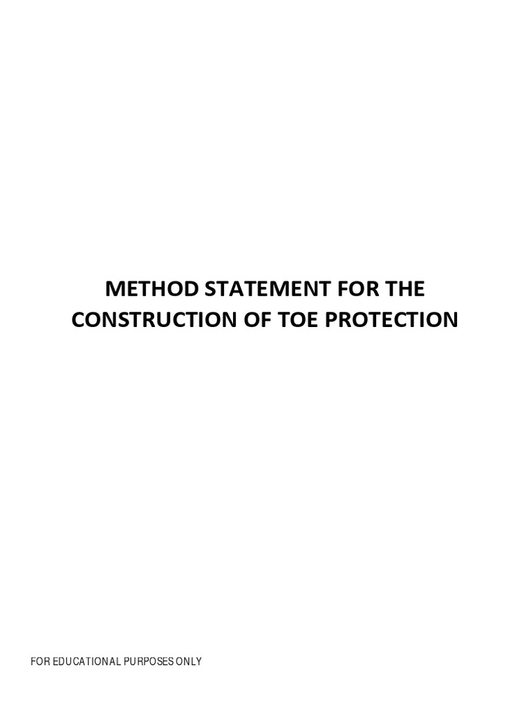 Sample Method Statement | PDF