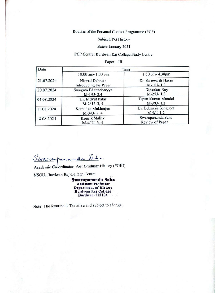 PCP Routine PGHI Paper 3 Centre C 01 | PDF