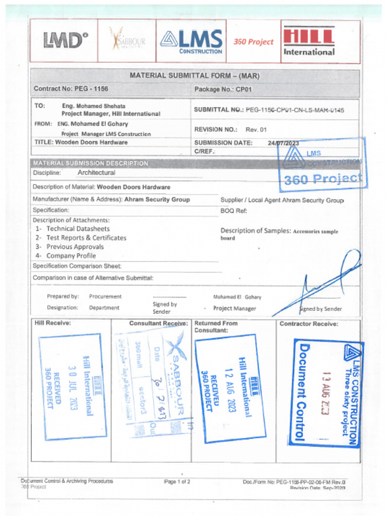 Previous Approvals Covers | PDF | Procurement