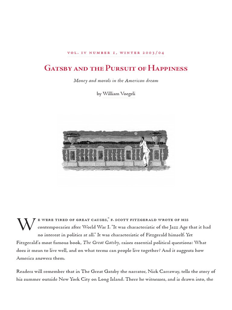 Gatsby's Moral Dilemma in America | PDF | The Great Gatsby