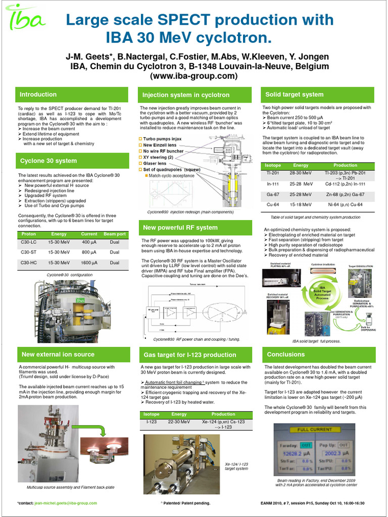 EANM2010 - Poster Cyclone 30 - IBA | PDF | Physical Sciences | Applied ...
