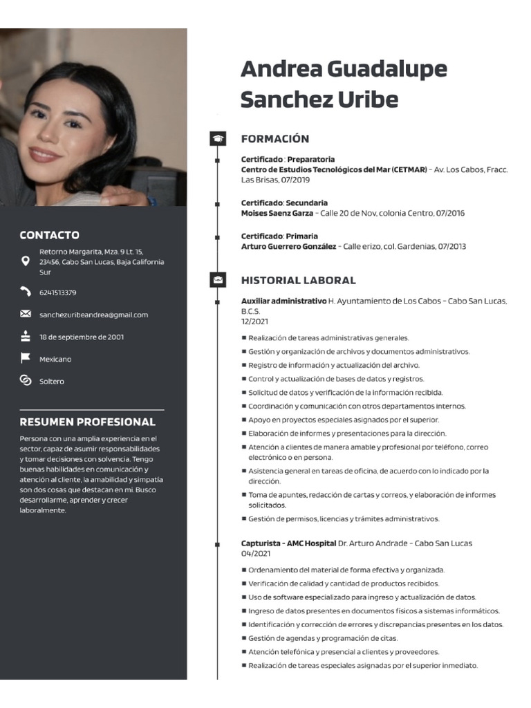 CV-Andrea Sanchez Uribe | PDF